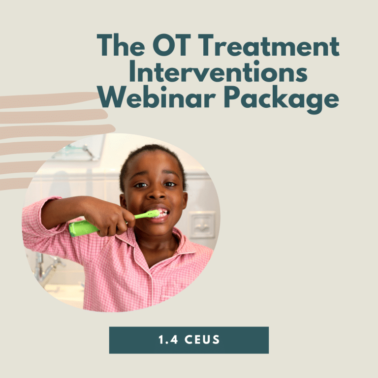 The OT Treatment Interventions Webinar Package - SensationalBrain